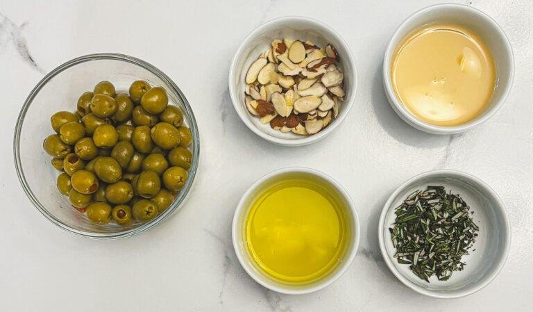 Green Olives with Almonds, Honey, and Rosemary