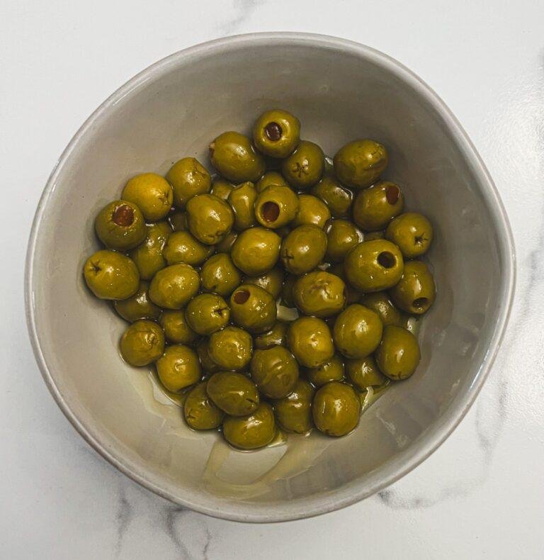 Green Olives with Almonds, Honey, and Rosemary
